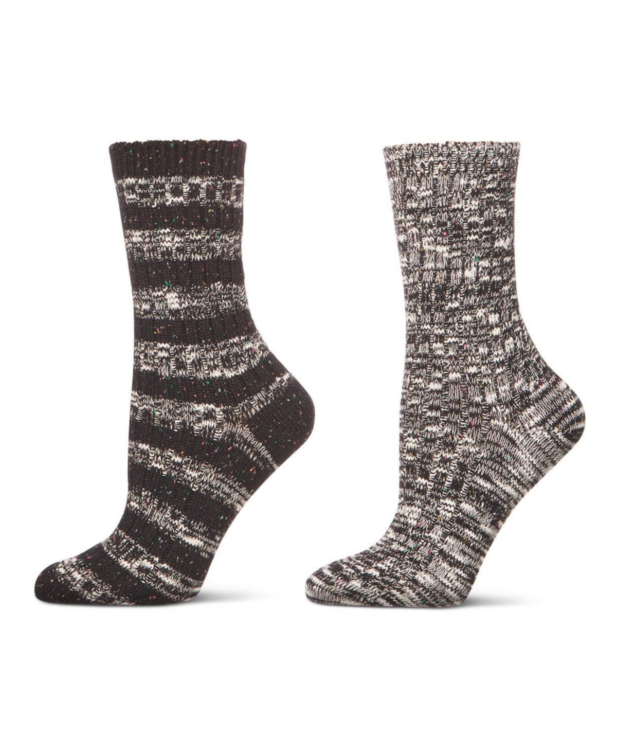 Click here for MeMoi Womens 2 Pair Pack Mixed Stripe Crew Socks -... prices