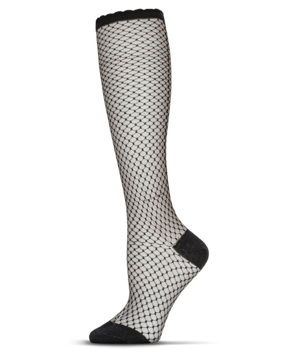 Click here for MeMoi Womens Diamond Trellis Knee High Socks - Bla... prices