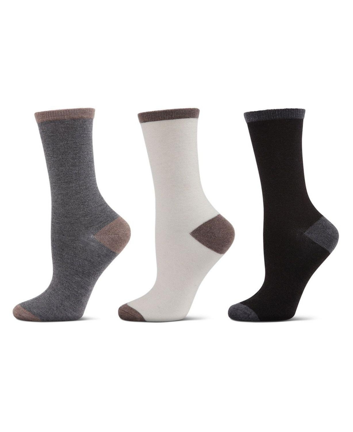 Click here for MeMoi Womens 3 Pair Pack Soft Tipped Flat Knit Cas... prices
