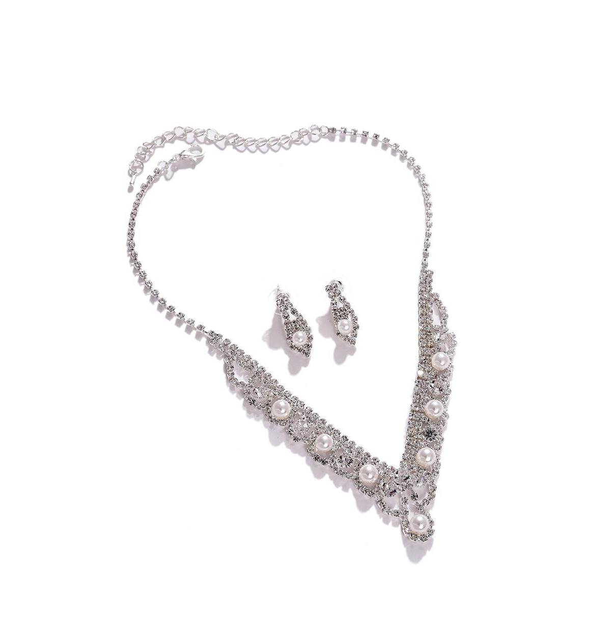 Click here for Sohi Womens Silver Plated Designer Jewellery Set -... prices