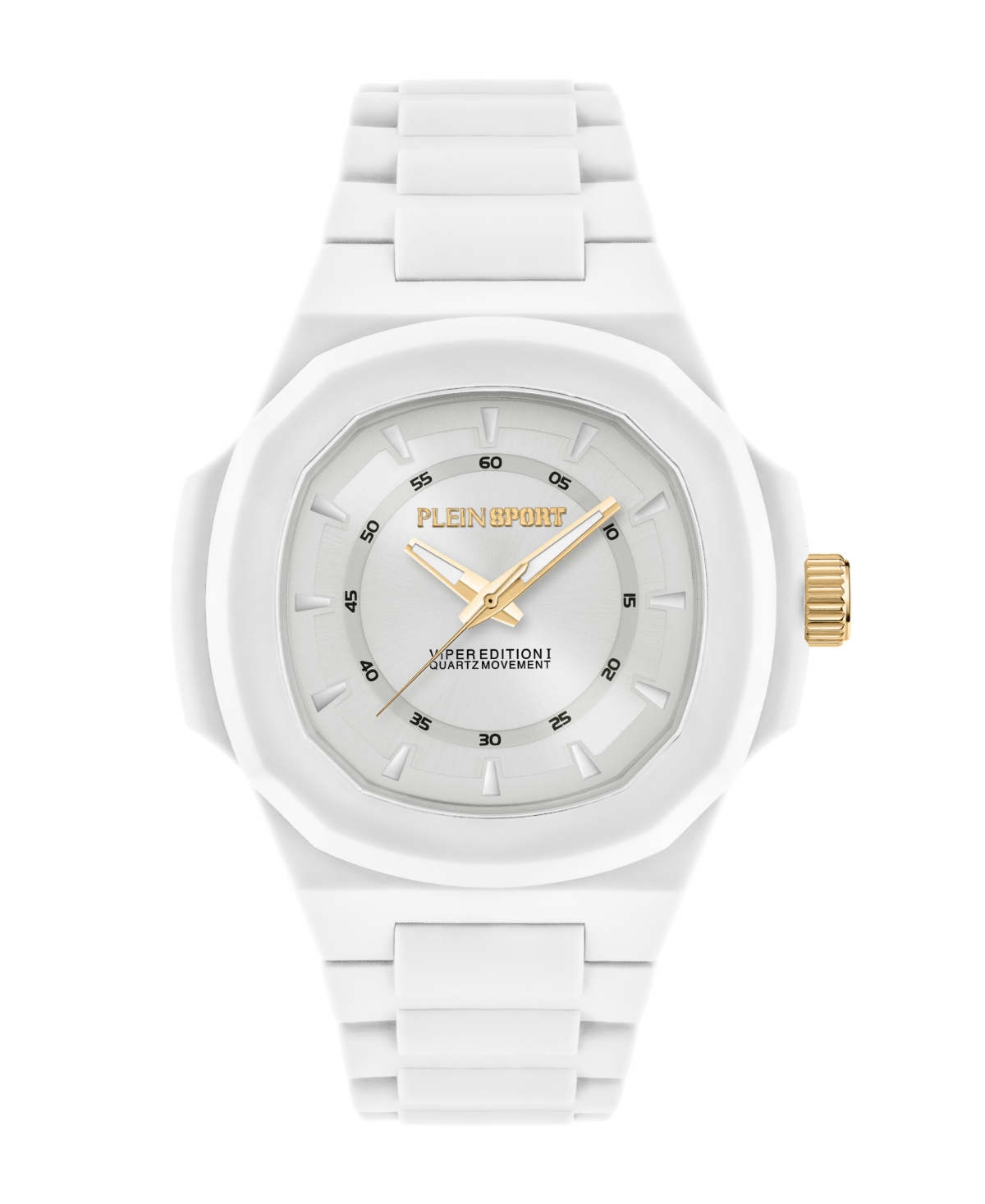 Click here for Plein Sport Mens Viper I 3 Hand Quartz White Silic... prices