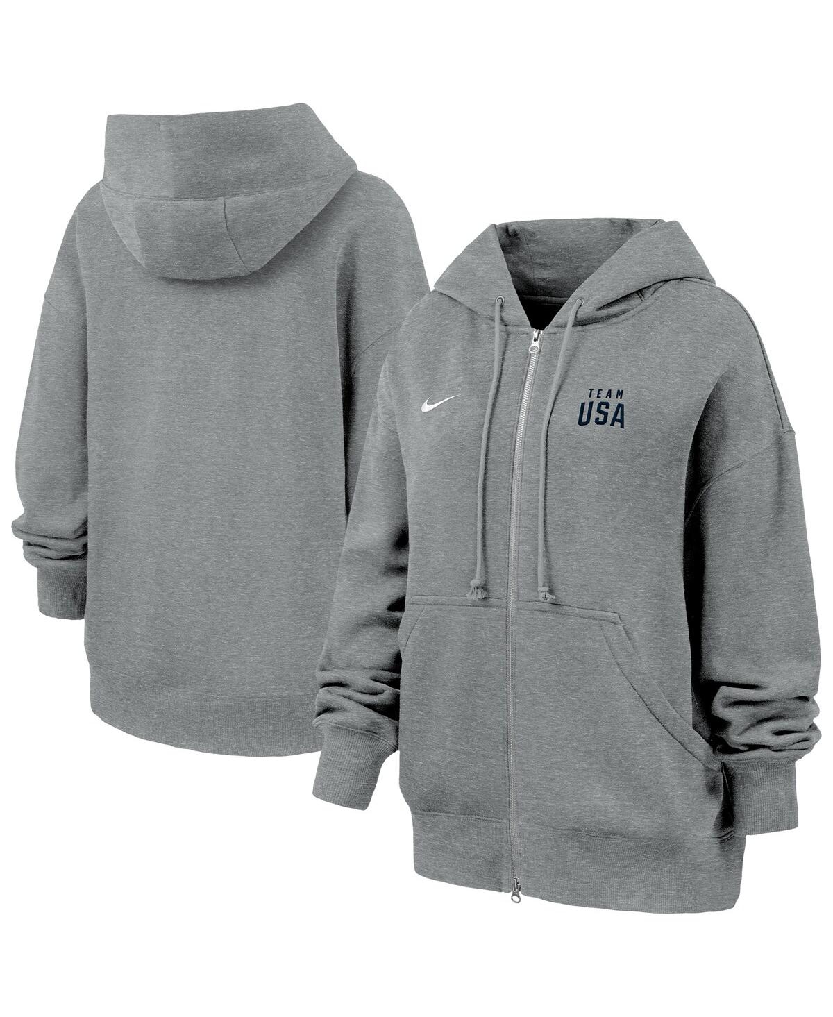 Click here for Nike Womens Heather Gray Team Usa Phoenix Fleece F... prices