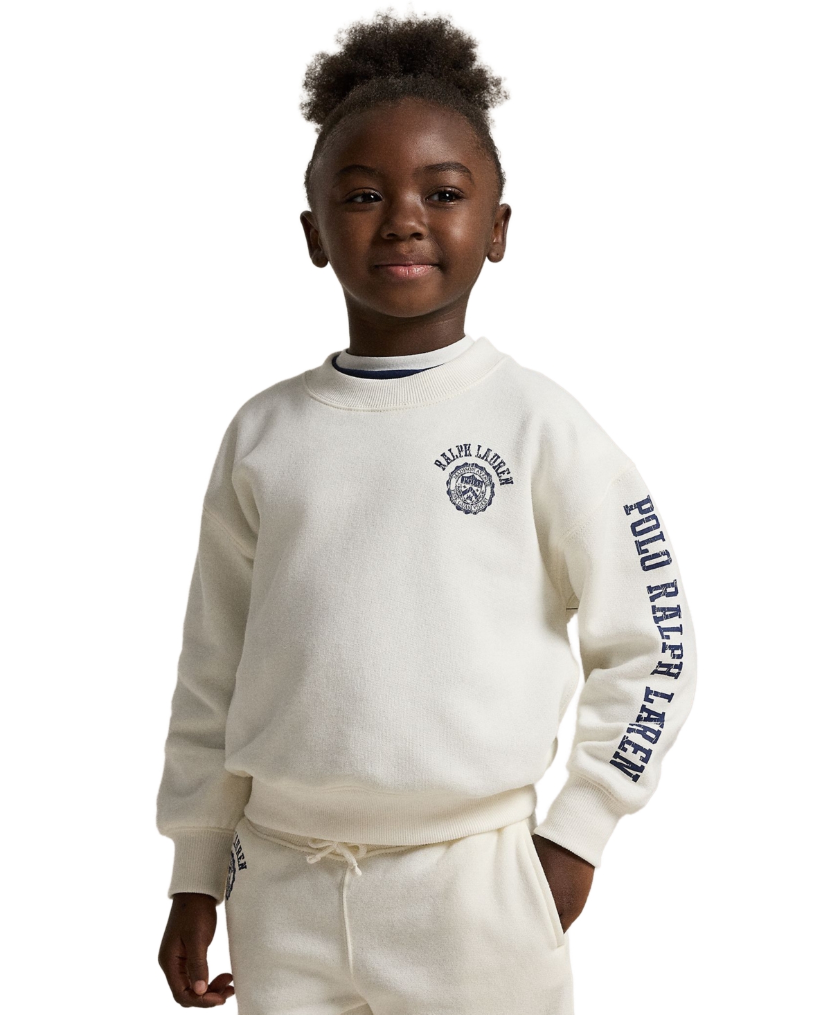 Click here for Polo Ralph Lauren Girls 2T-6X Logo Crest Crewneck... prices