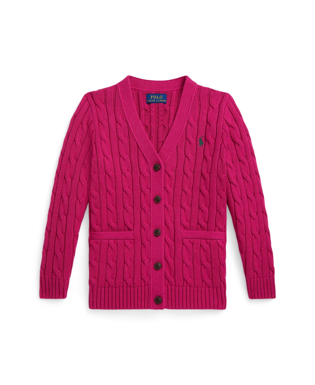 Click here for Polo Ralph Lauren Girls 2T-6X Cable V-Neck Cardiga... prices