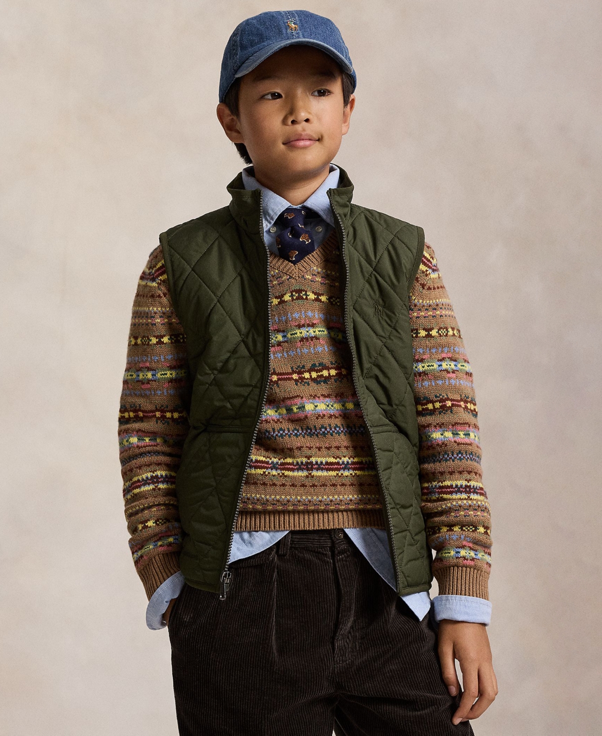 Click here for Polo Ralph Lauren Big Boys Fleece-Lined Quilted Ve... prices