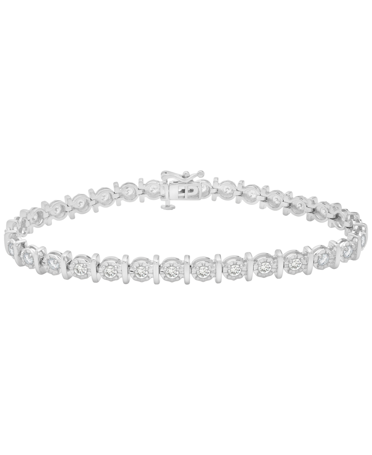 Click here for Macys Diamond Tennis Bracelet (2 ct. t.w.) in Ster... prices