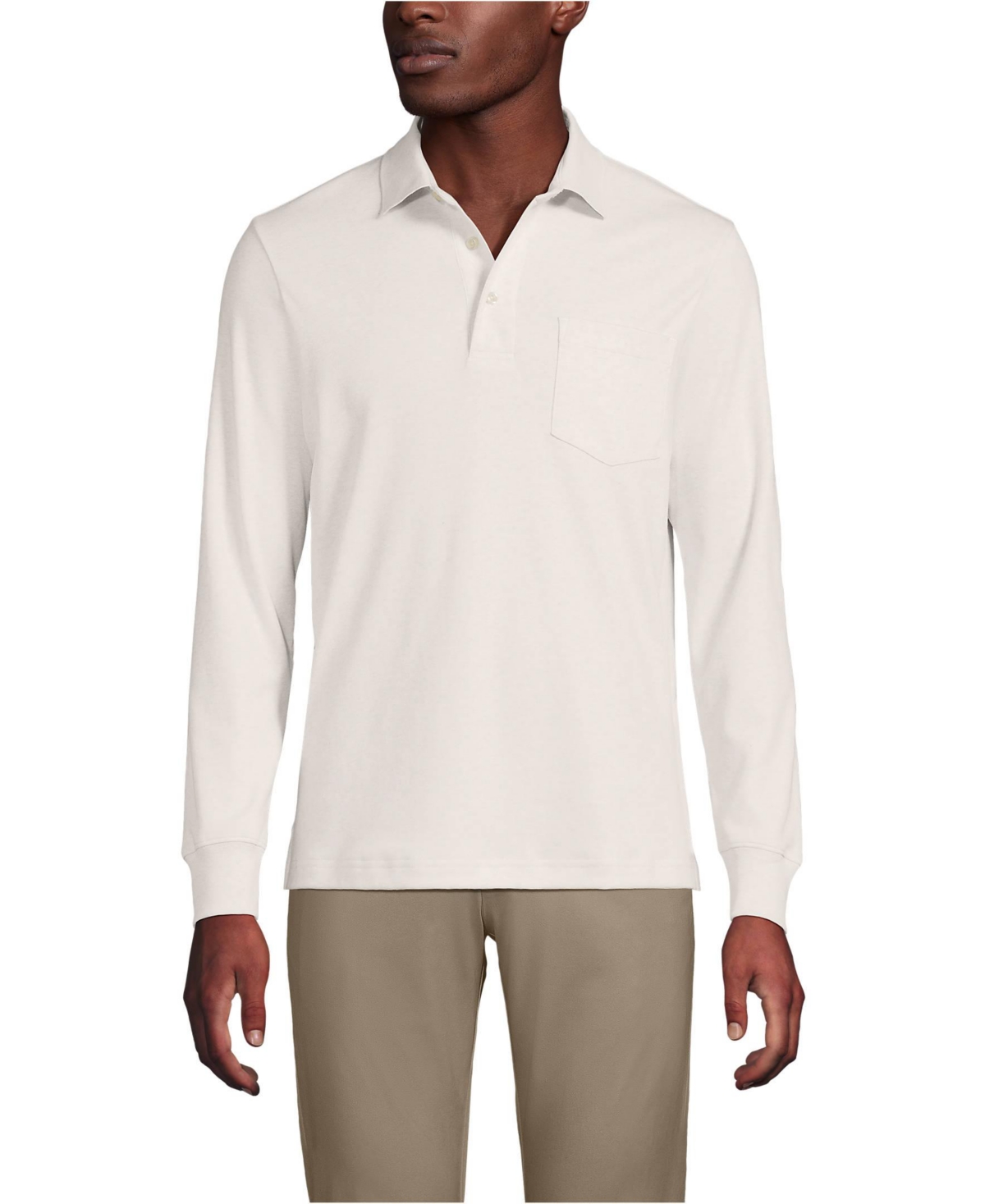 Click here for Lands End Big & Tall Long Sleeve Cotton Supima Pol... prices