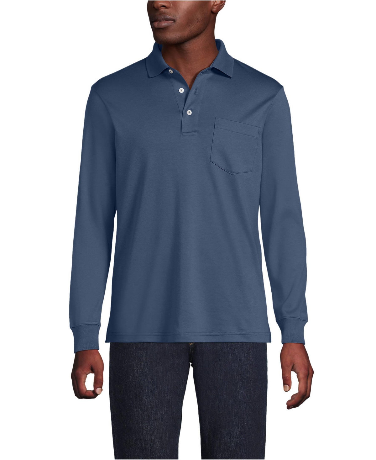 Click here for Lands End Big & Tall Long Sleeve Cotton Supima Pol... prices