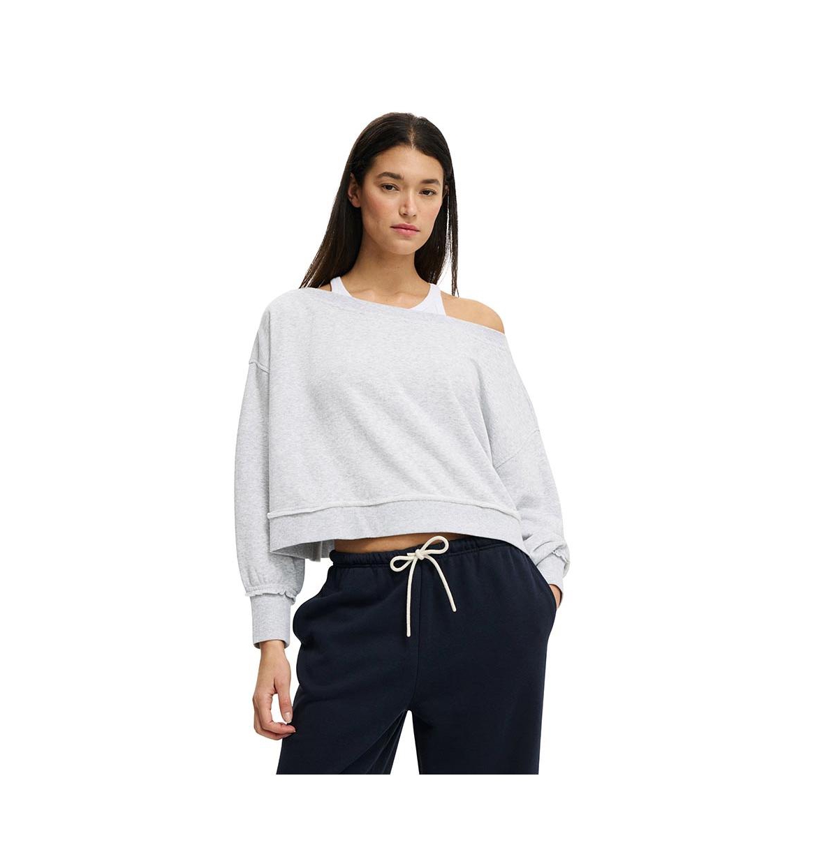 Click here for Cotton On Womens Off Shoulder Sweatshirt - Soft gr... prices