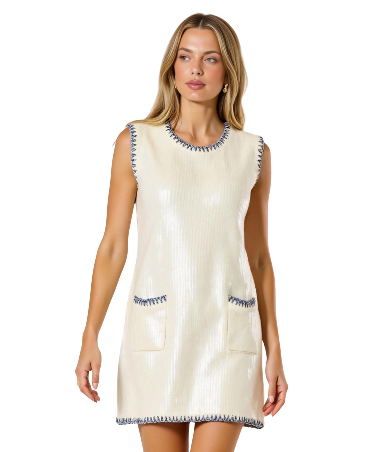 Click here for Modenaire Womens Sequin Knit Sleeveless Mini Dress... prices
