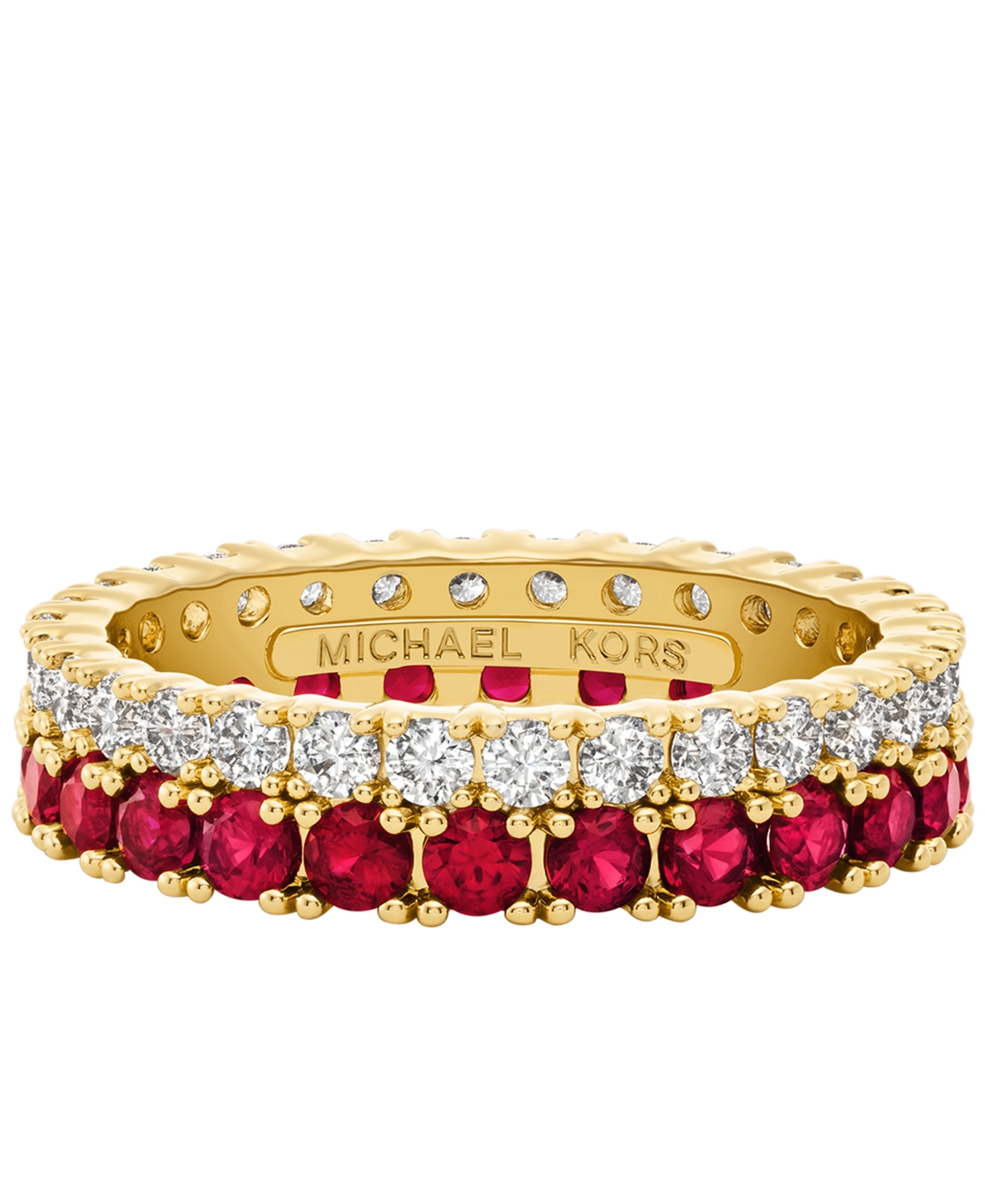 Click here for Michael Kors Gold Tone Pave Tennis Ring - Gold prices