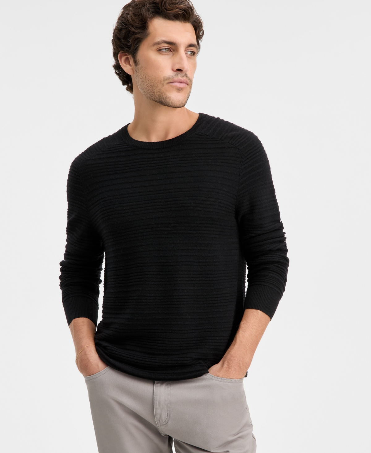 Click here for Alfani Mens Long-Sleeve Merino Exposed Raglan Text... prices