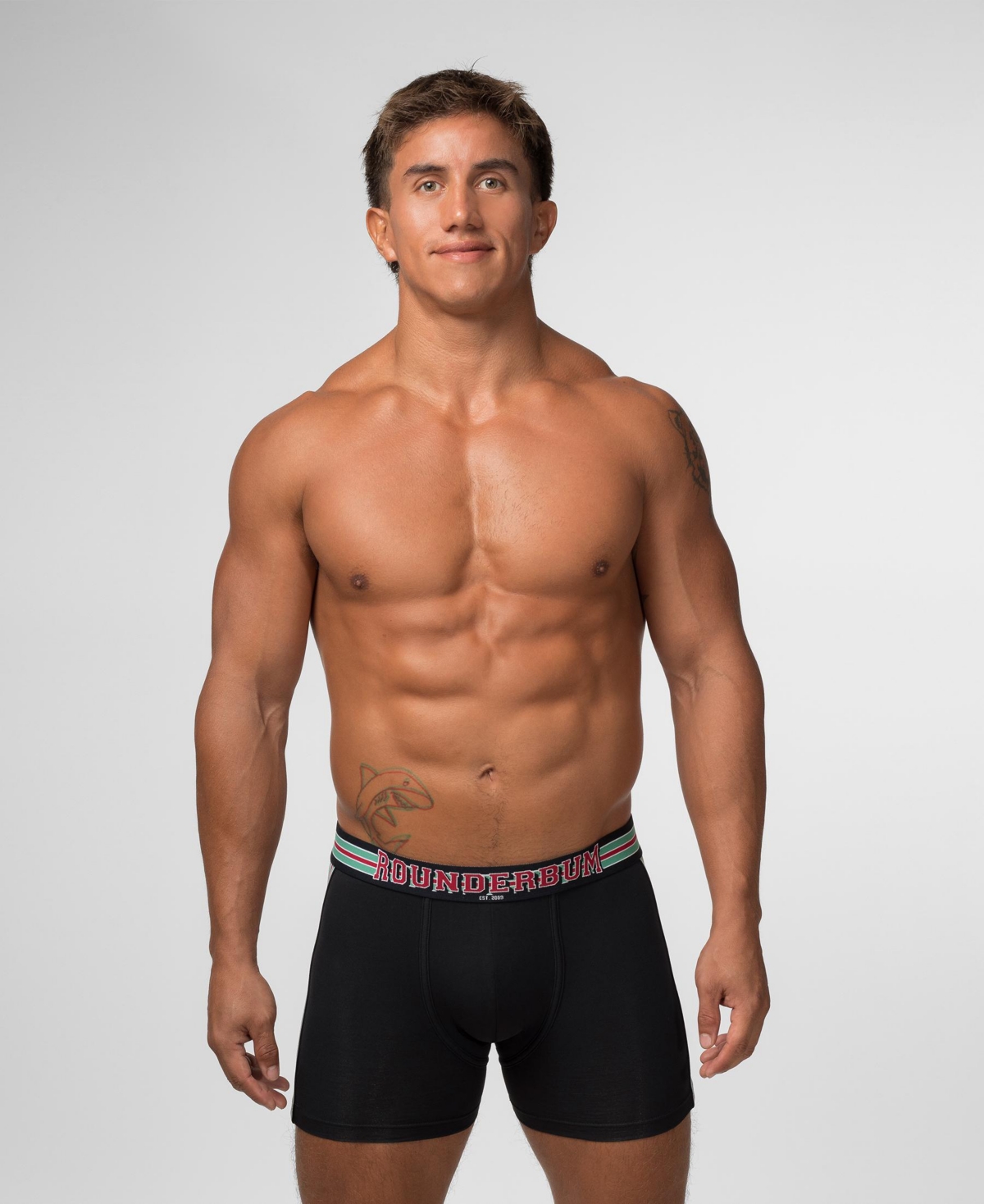 Click here for Rounderbum Mens Varsity Padded Boxer Brief - Black prices