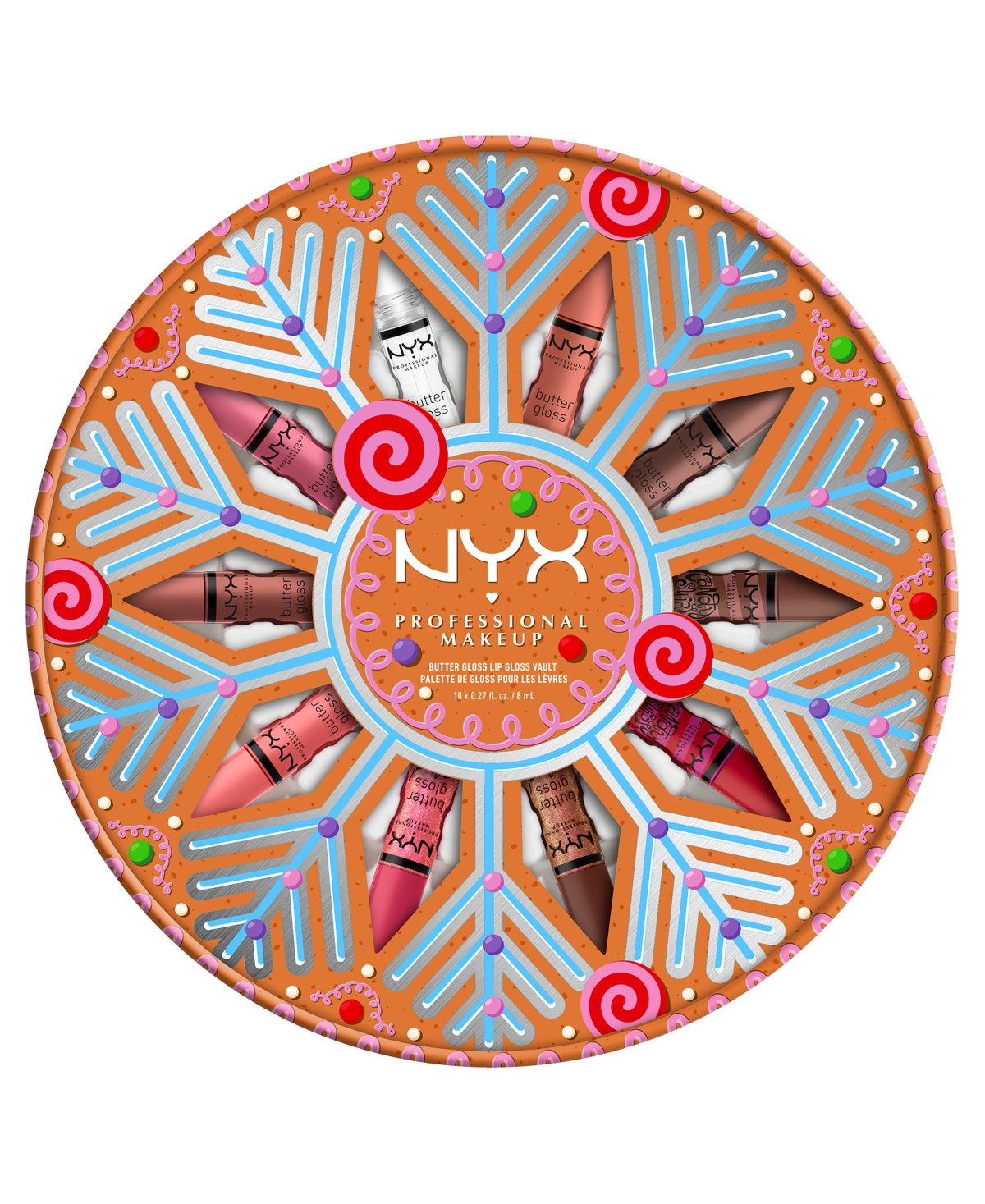 Nyx Professional Makeup 10-Pc. Holiday Butter Gloss Vault Gift Set