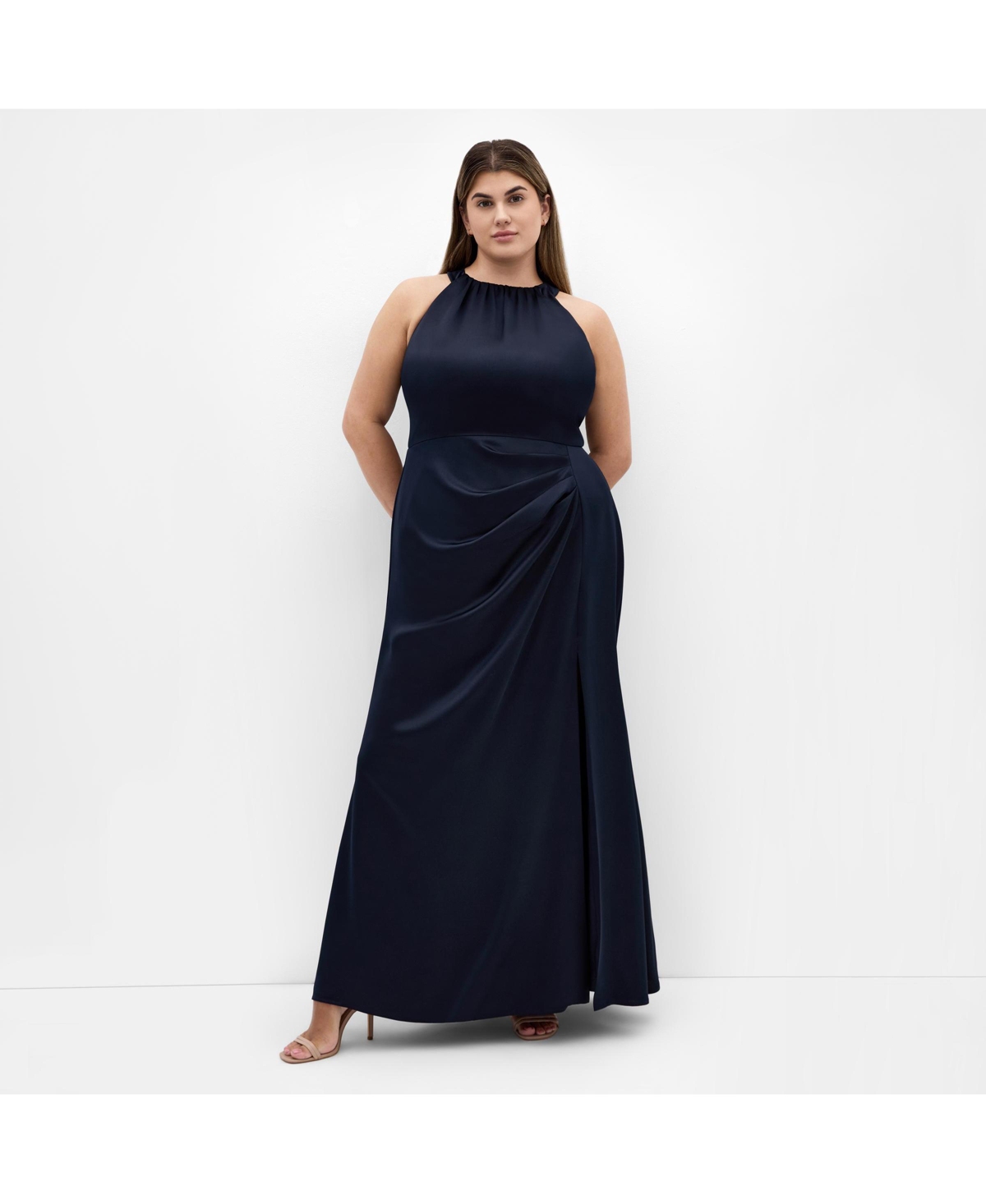 Click here for City Chic Womens Celina Halter Maxi Dress - Navy prices
