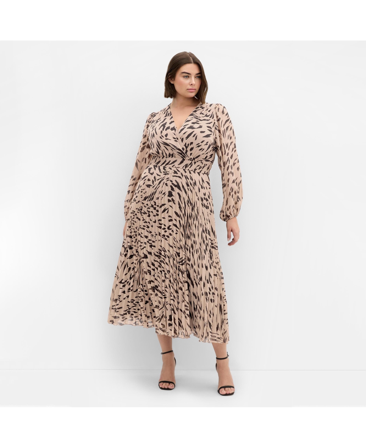 Click here for City Chic Womens Georgina Animal Print Dress - Abs... prices