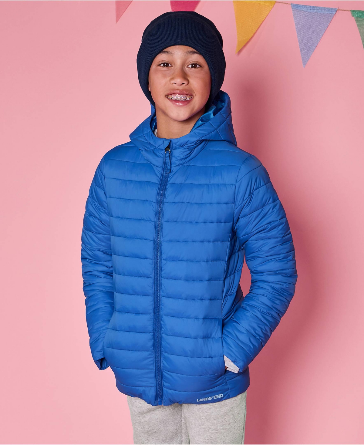 Click here for Lands End Girls FeatherFree Insulated Hooded Packa... prices