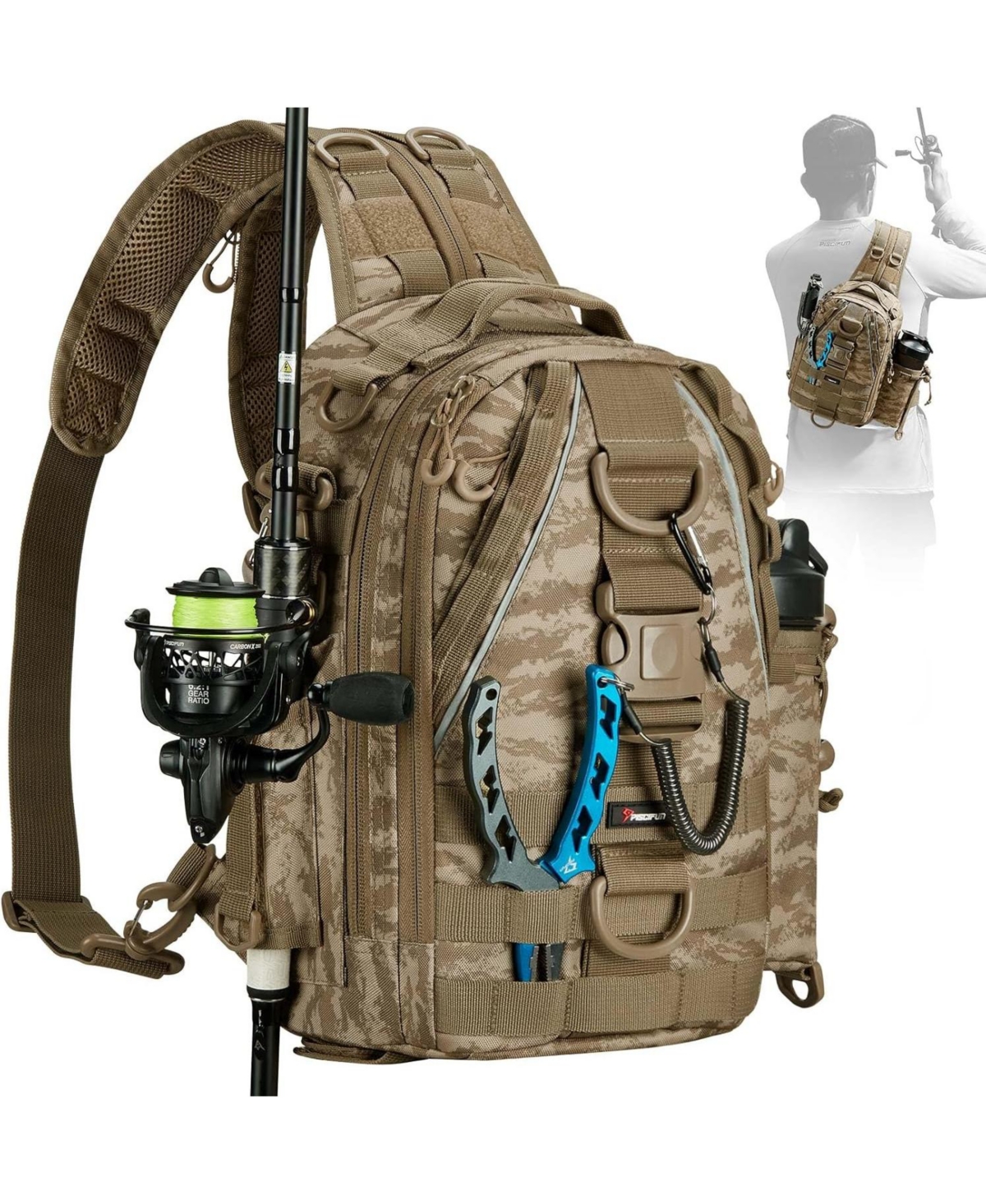 Click here for Fishing Backpack with Rod Holder  Lightweight Slin... prices