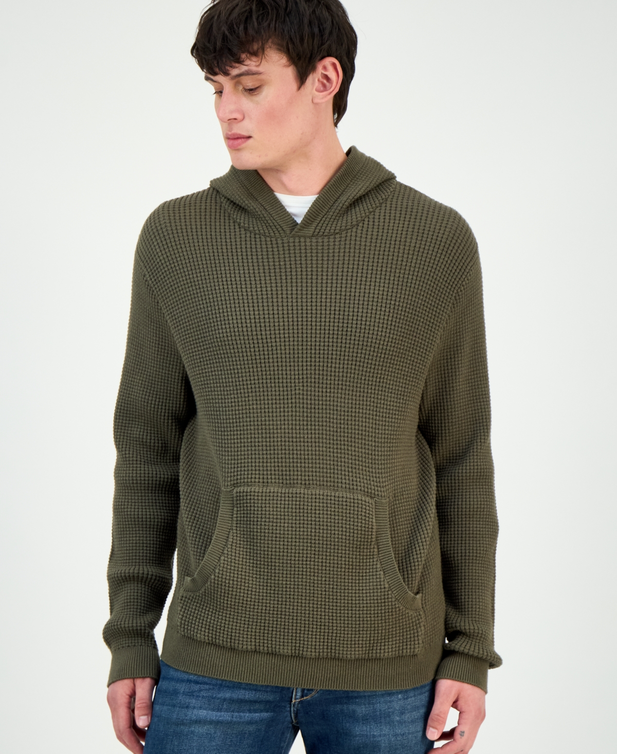 Click here for Sun + Stone Mens Waffle-Knit Pullover Hoodie  Excl... prices