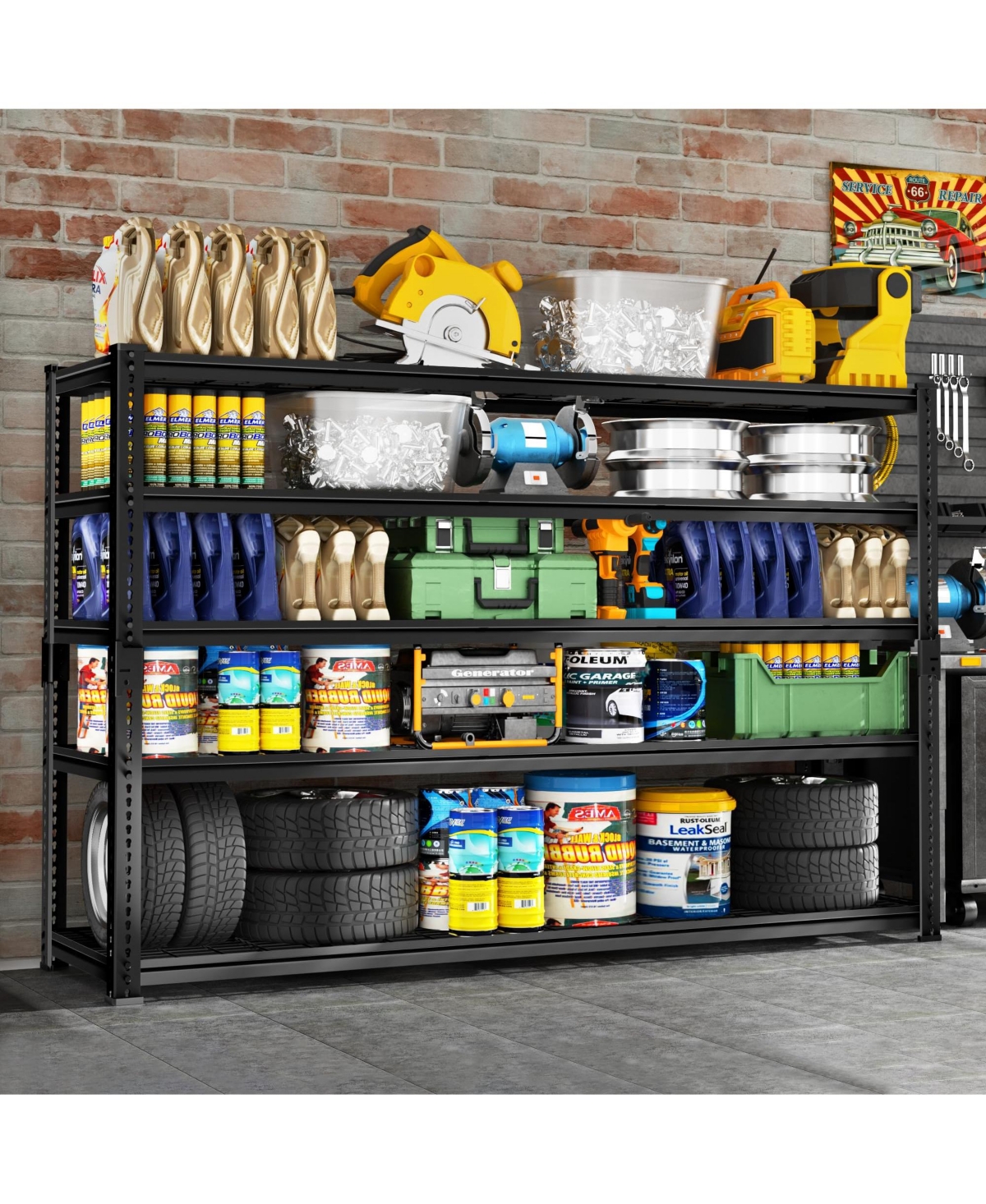 Click here for Lovmor 5 Tiers Metal Adjustable Garage Storage She... prices