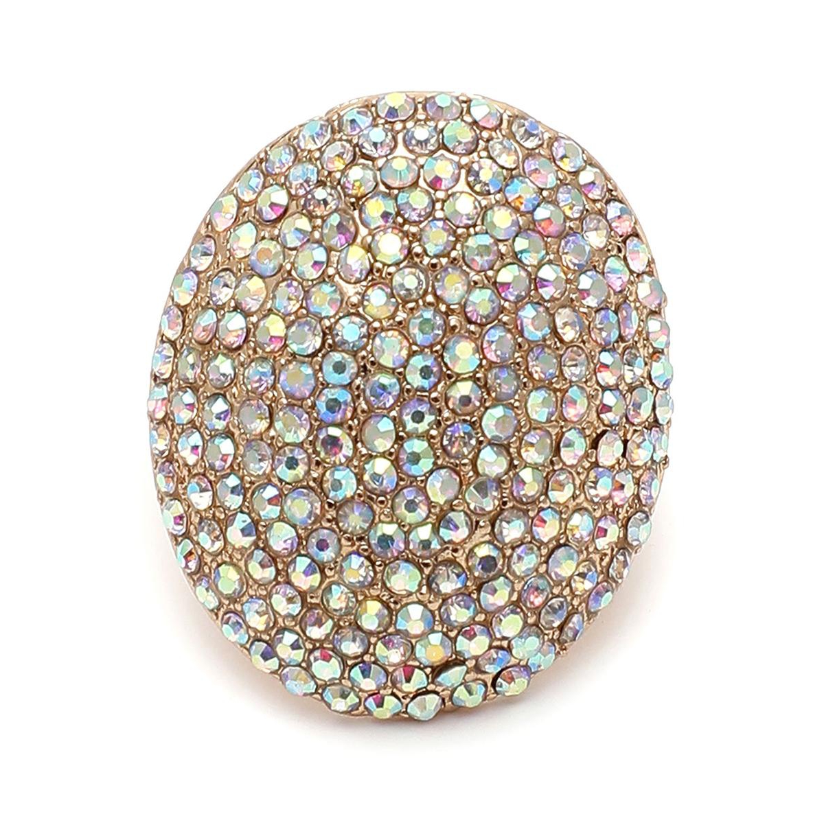 Click here for Sohi Womens Gold Plated Designer Stone Ring - Whit... prices