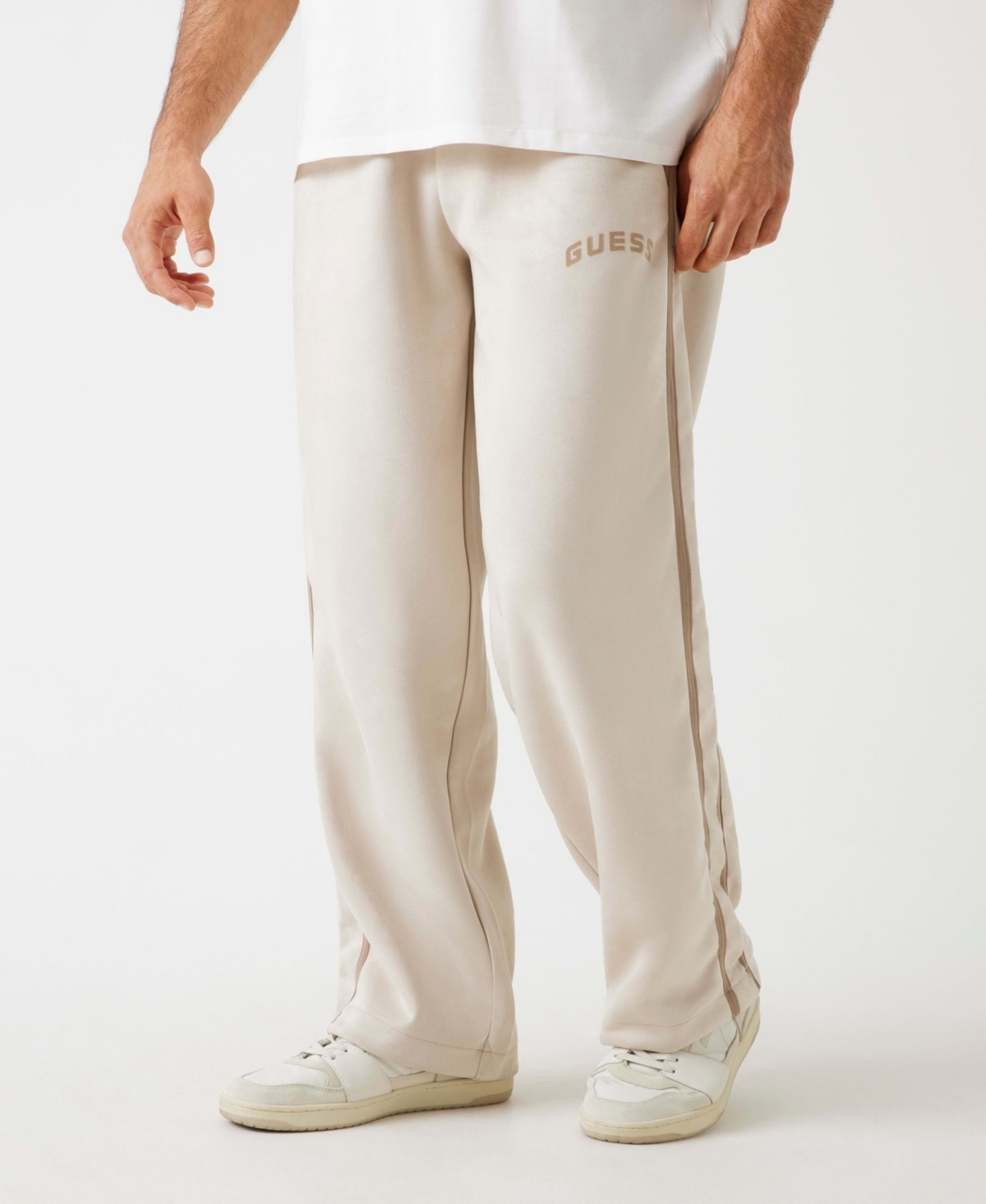 Click here for Guess Mens Shiro Regular Fit Pants - Light Mink prices