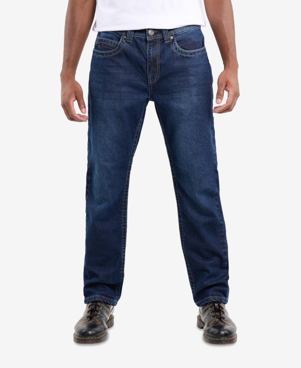 Click here for Cultura Mens Saddle Stitch Roman Fit Denim Jeans -... prices