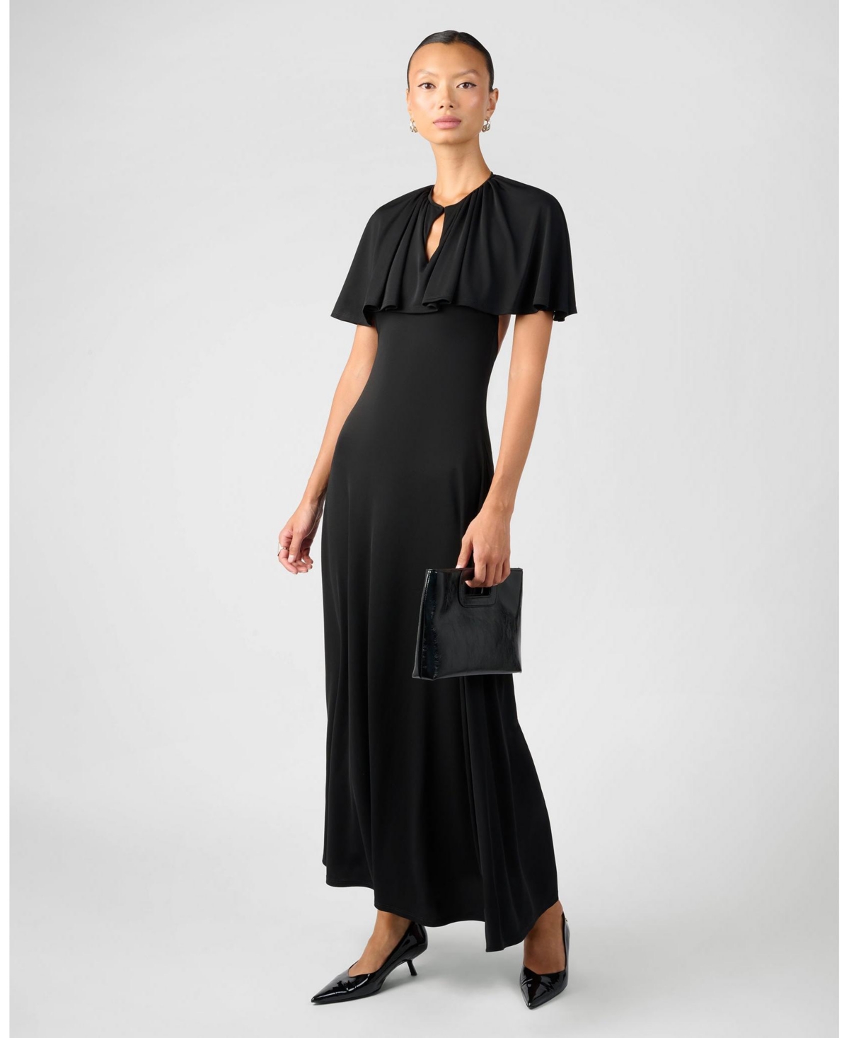 Click here for WeWoreWhat Womens Cape Midi Dress - Black prices