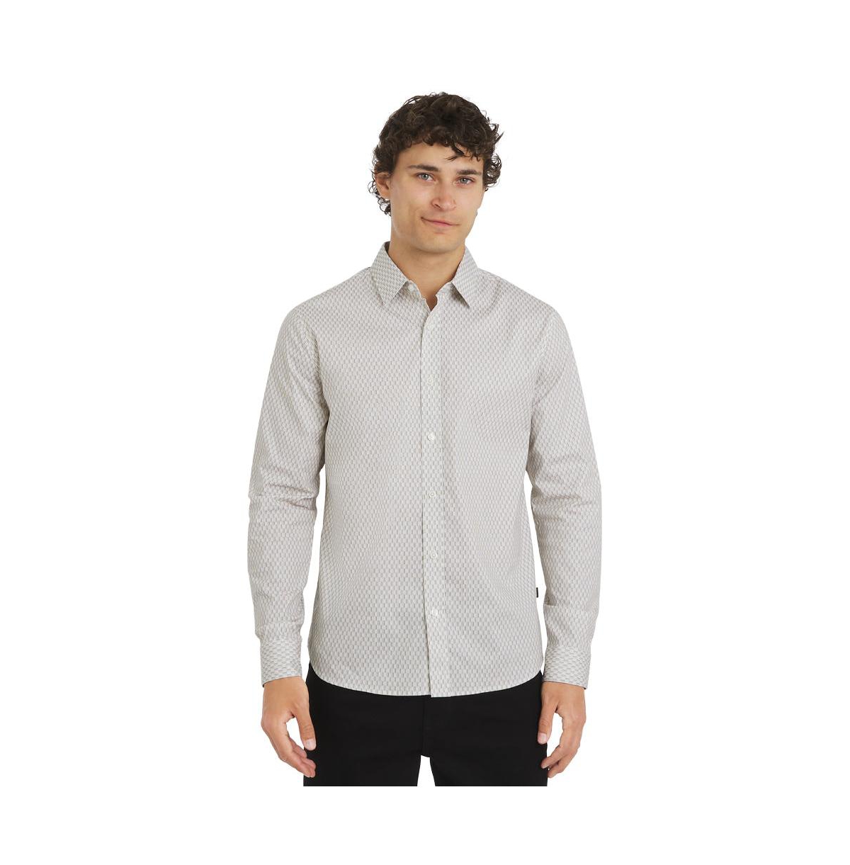 Click here for Dkny Mens Chancey Stretch Cotton Poplin Shirt - Mo... prices