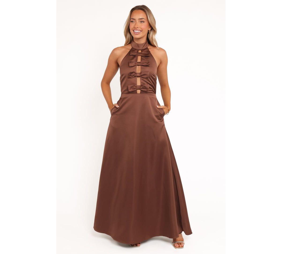 Click here for Petal and Pup Womens Norva Maxi Dress - Brown - Br... prices