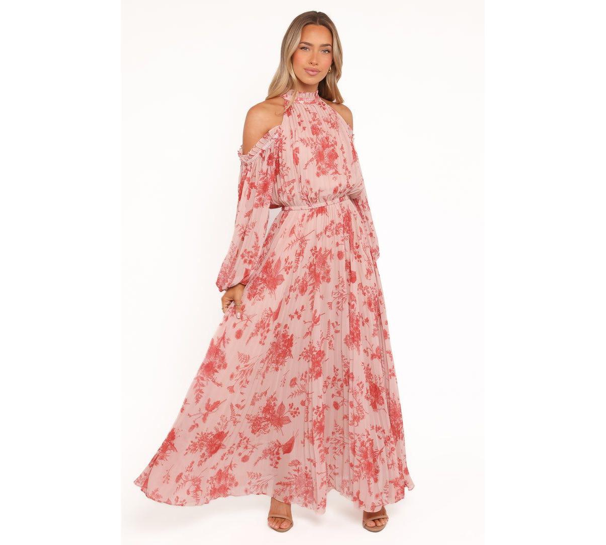 Click here for Petal and Pup Womens Hilary Pleated Maxi Dress - R... prices