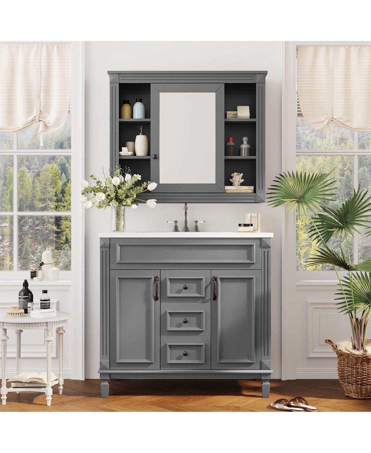Click here for Casainc 36 Bathroom Vanity with Top Sink  Mirror C... prices