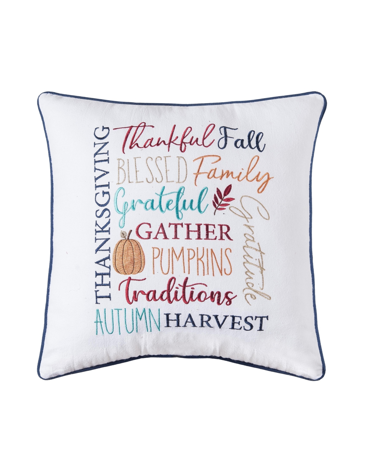 Click here for Fall Thankful Gather Blessed Font 100 Cotton Accen... prices