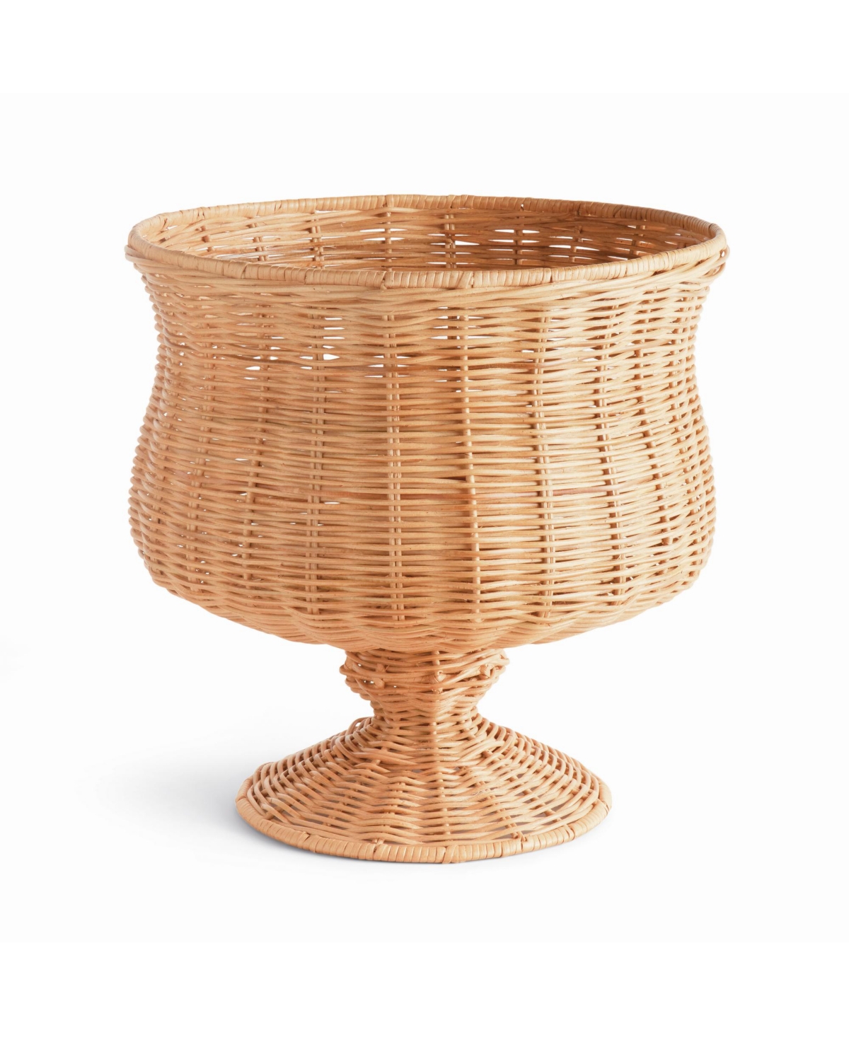 Click here for Chesapeake Natural Rattan Footed Urn Wide - Beige/... prices