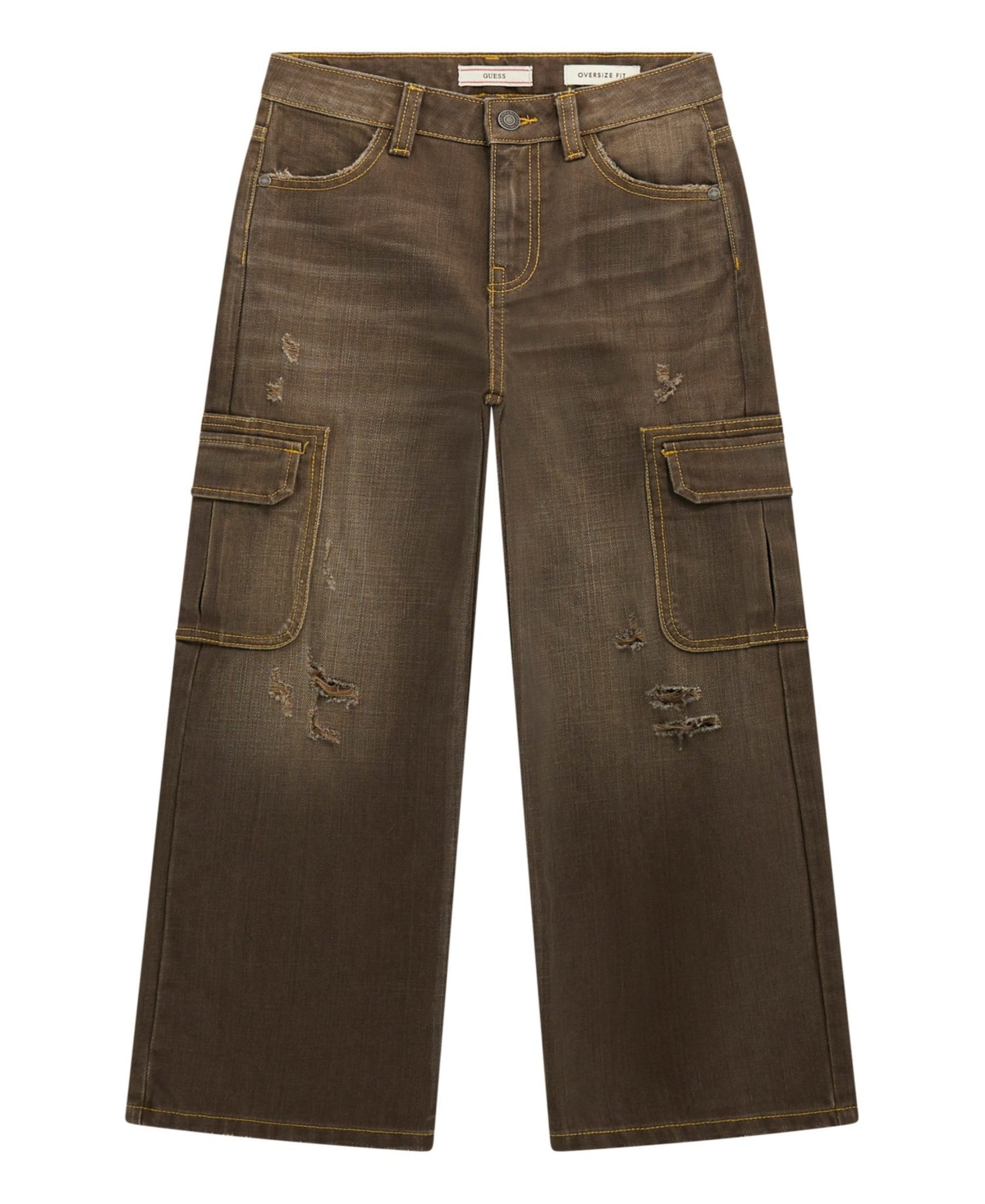 Click here for Guess Boys 8-18 Oversize Cargo Yarn Dye Denim Jean... prices