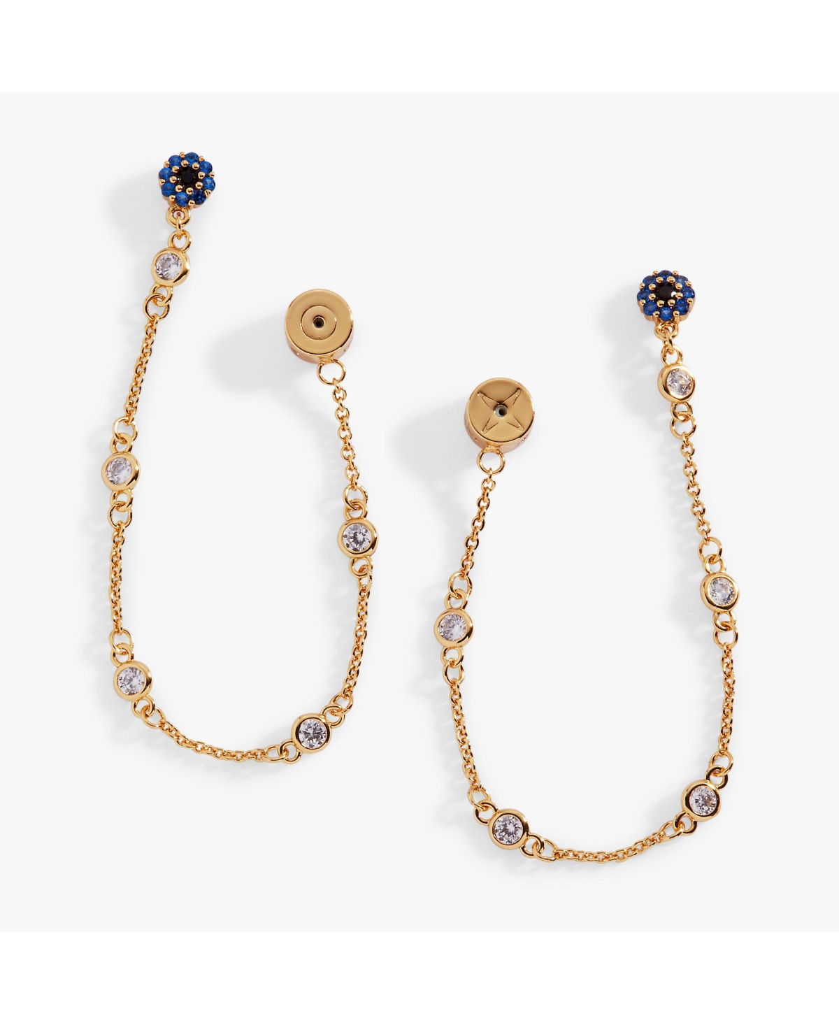 Click here for Evil Eye Front to Back Chain Earring prices