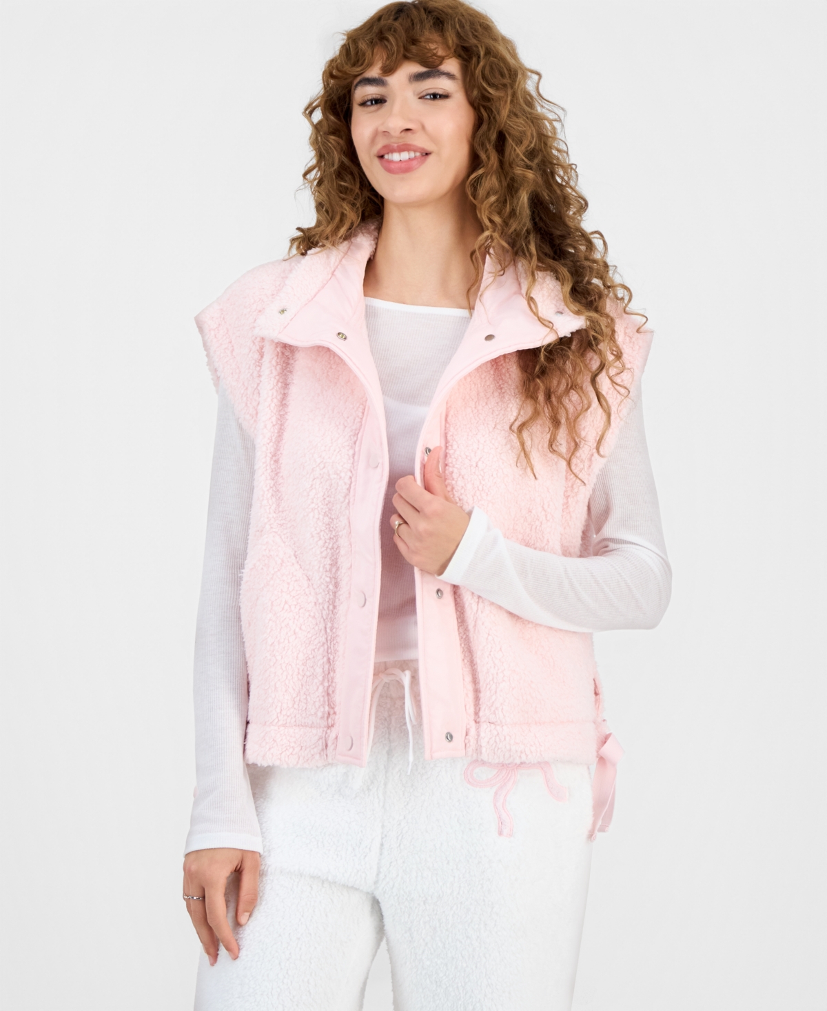 Click here for Sincerely Jules Juniors Sherpa Fleece Vest - Balle... prices