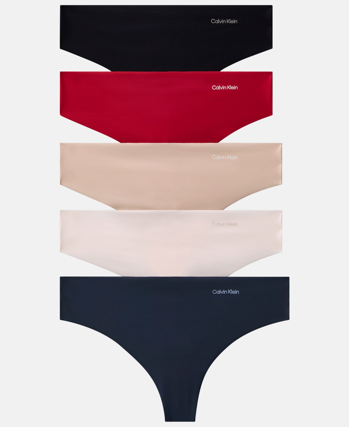 Click here for Calvin Klein Invisible 5-Pack Thong Underwear QD35... prices