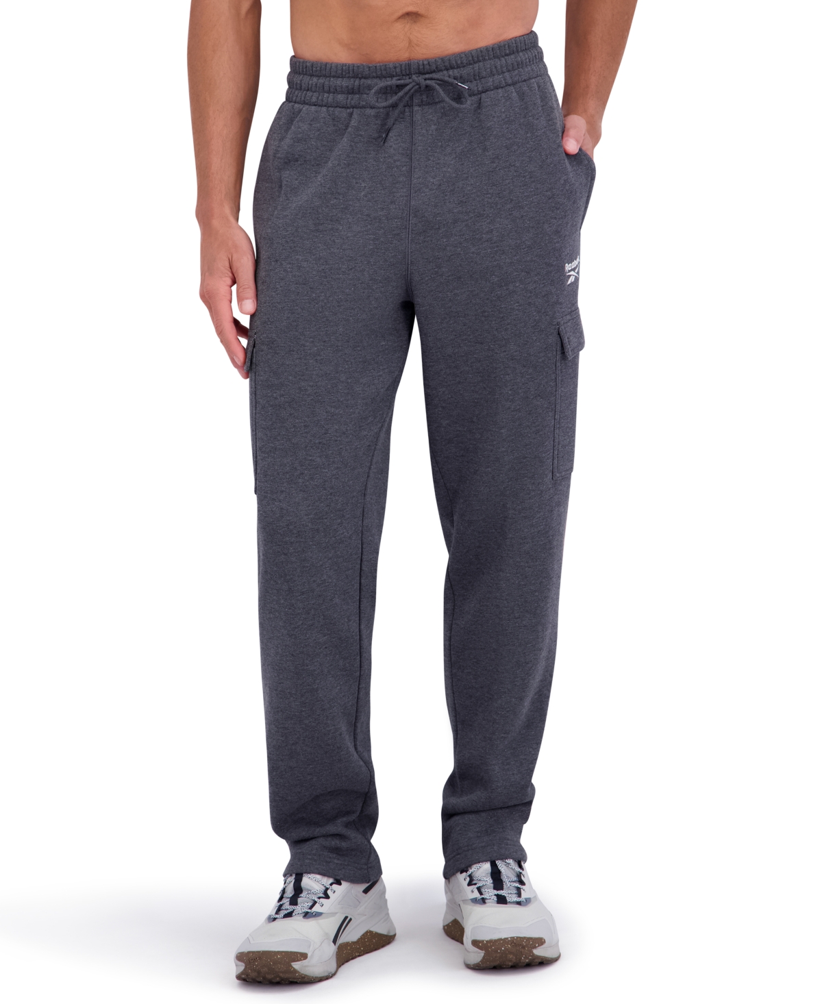 Click here for Reebok Mens Fleece Cargo Regular Fit Pants - Charc... prices