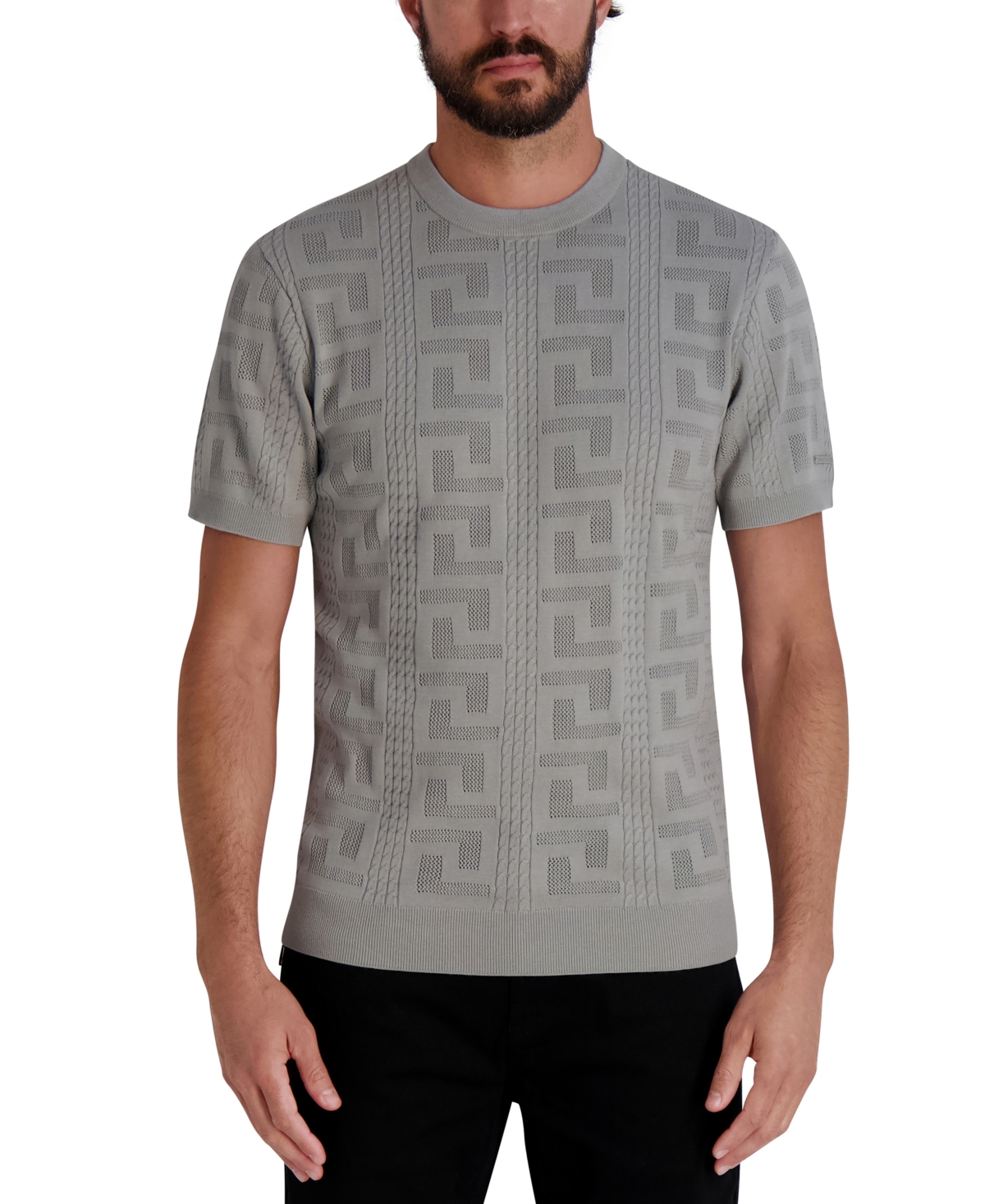 Click here for Karl Lagerfeld Paris Mens Jacquard Patterned Crewn... prices