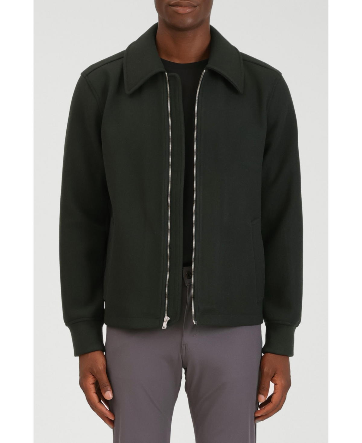 Click here for Bagatelle Homme Mens Faux Wool Zip-Front Jacket -... prices