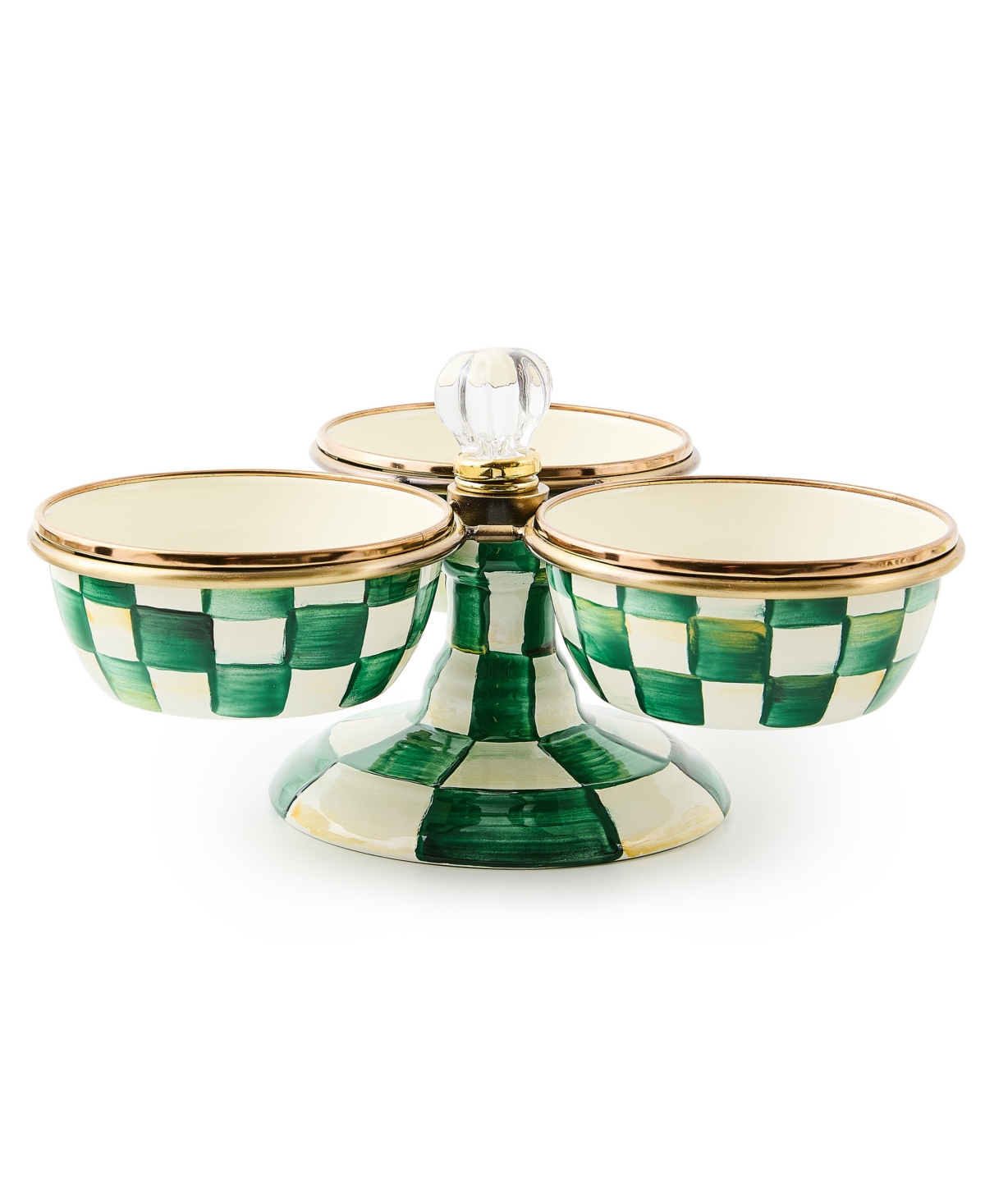 Click here for Mackenzie-Childs Emerald Check Triplicity - Green prices