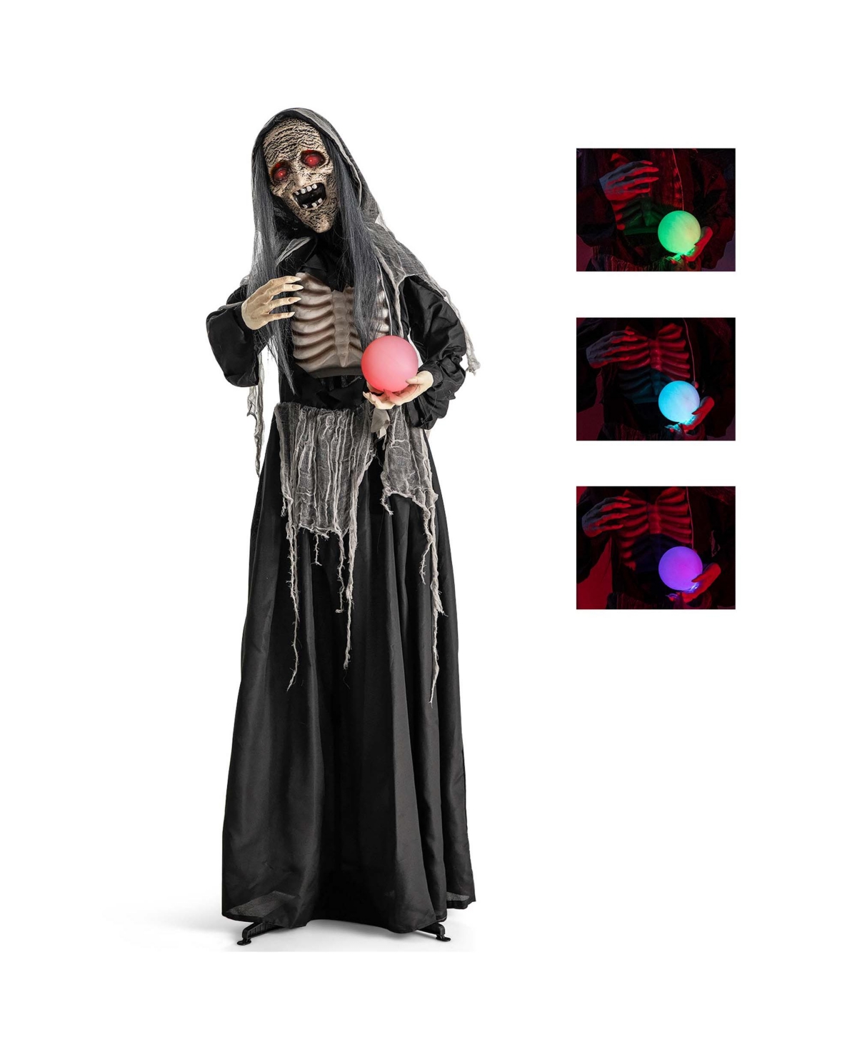 Click here for 6ft Halloween Animatronics Standing Witch Talking... prices