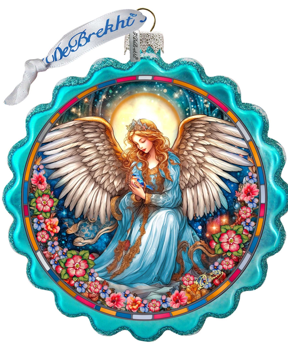 Click here for G.Debrekht Angel of Healing Glass Christmas Orname... prices