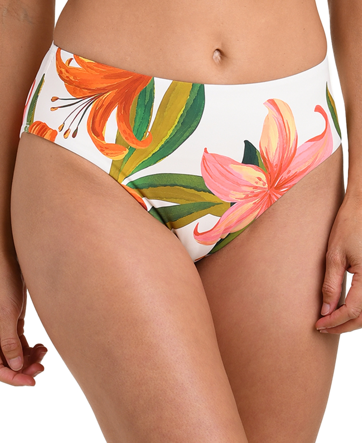 La Blanca Womens Jungle Blossoms Mid Rise Swim Bottoms - Multi