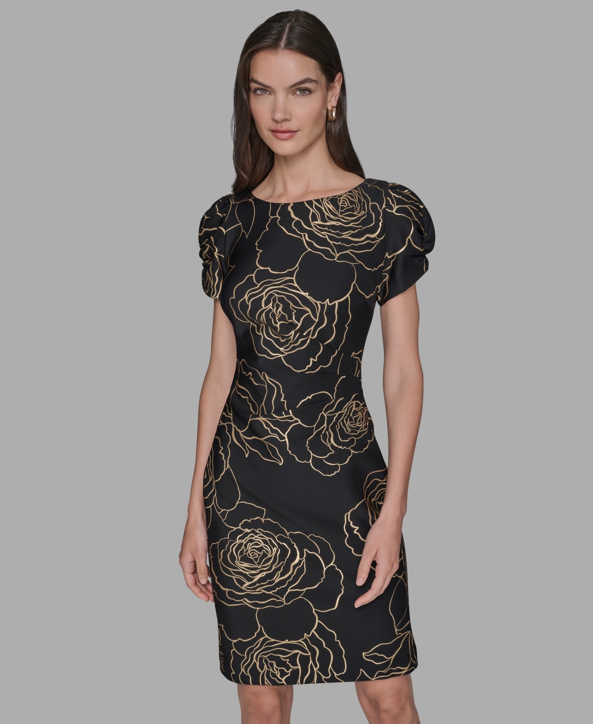 Click here for Karl Lagerfeld Paris Womens Floral Print Crew Neck... prices