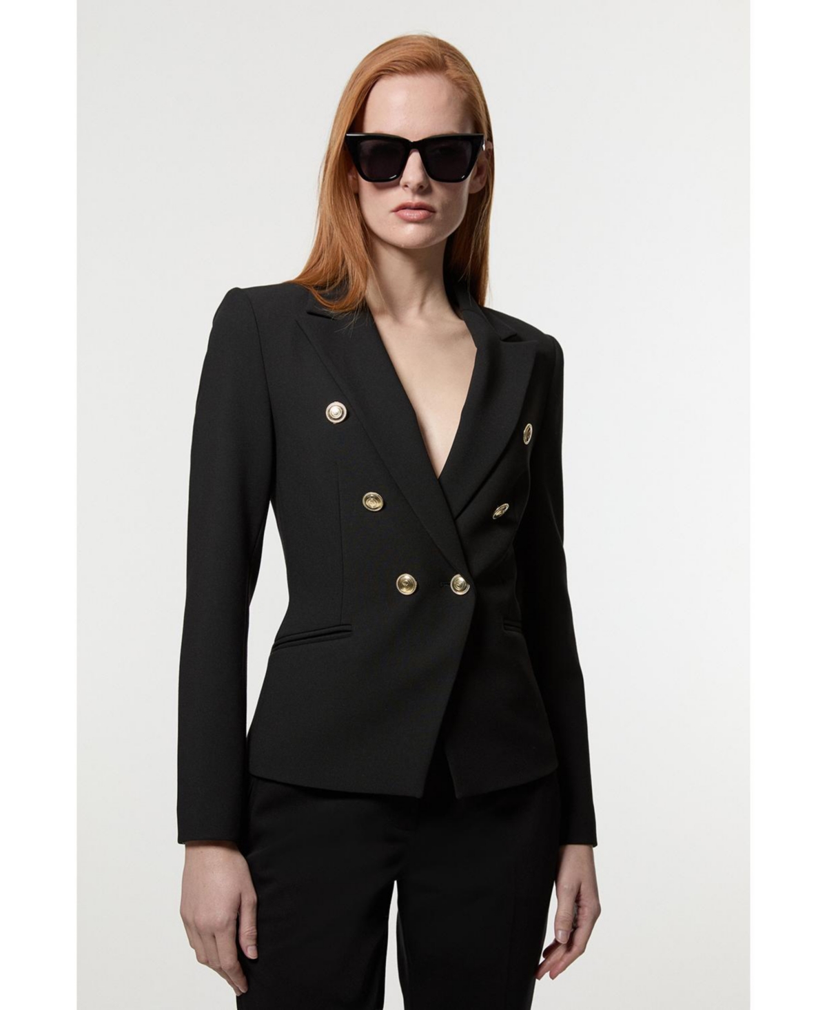 Click here for Karen Millen Petite Tailored Button Military Blaze... prices