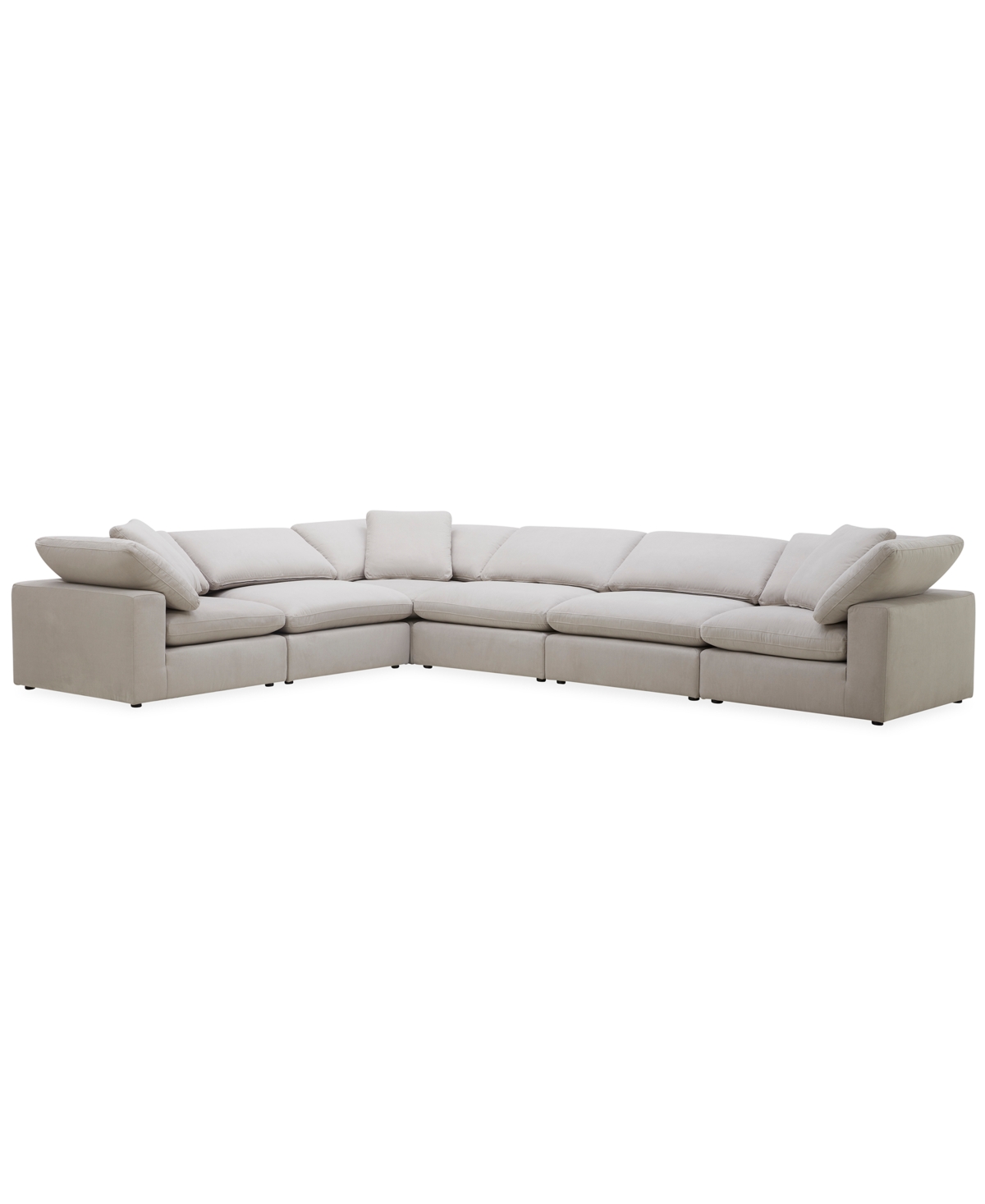 Click here for Furniture Fog 6-Pc. Fabric L-Sectional Sofa Set -... prices