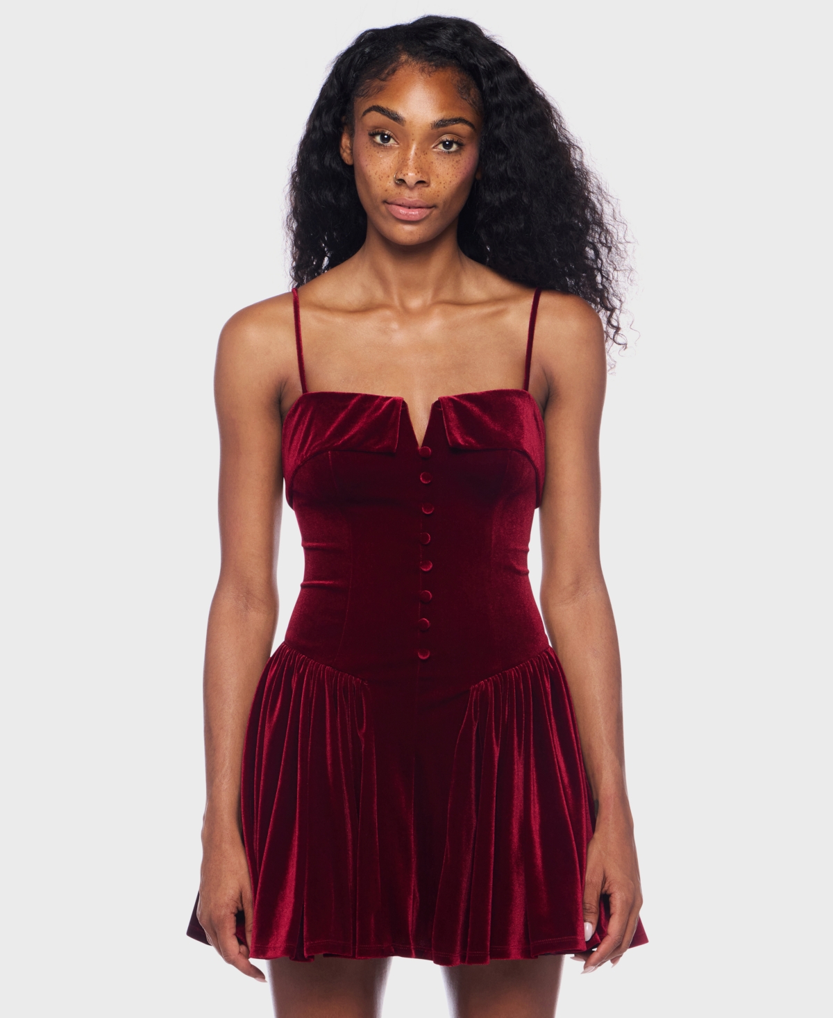 Click here for Alex & Sophia Juniors Spaghetti Strap V-Neck Butto... prices