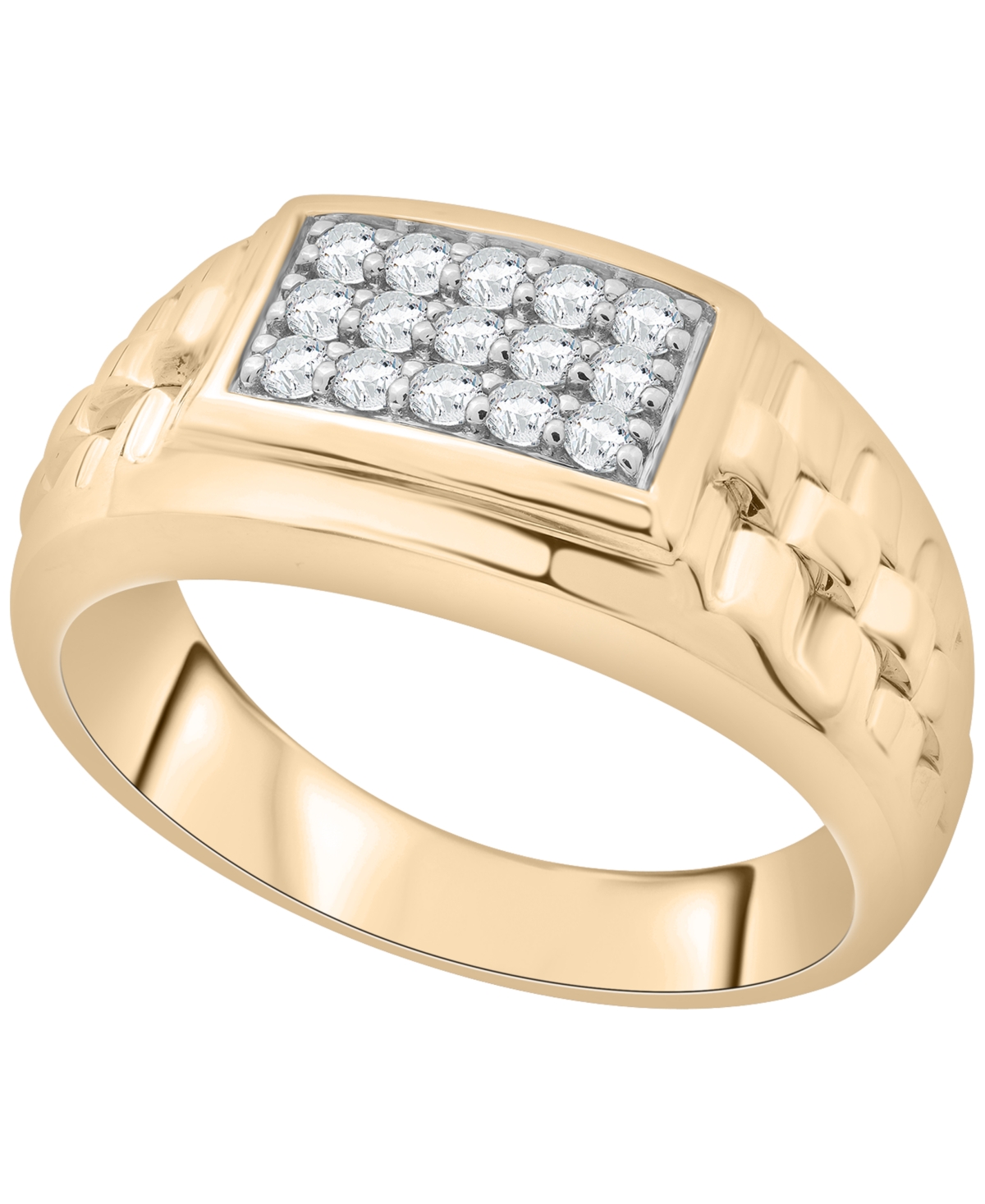 Click here for Macys Mens Diamond (1/4 ct. t.w.) Ring in 14K Gold... prices